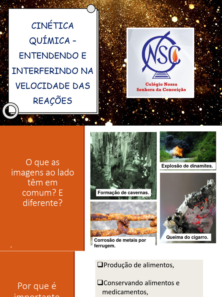 NSC 4 Cinética Química | Download grátis PDF | Reações químicas | Colisão