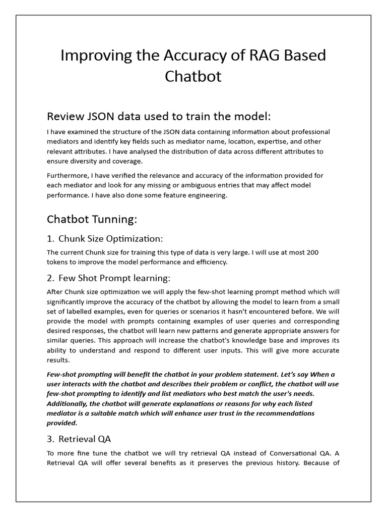 Improving The Accuracy of RAG Based Chatbot | PDF | Information Science | Artificial Intelligence