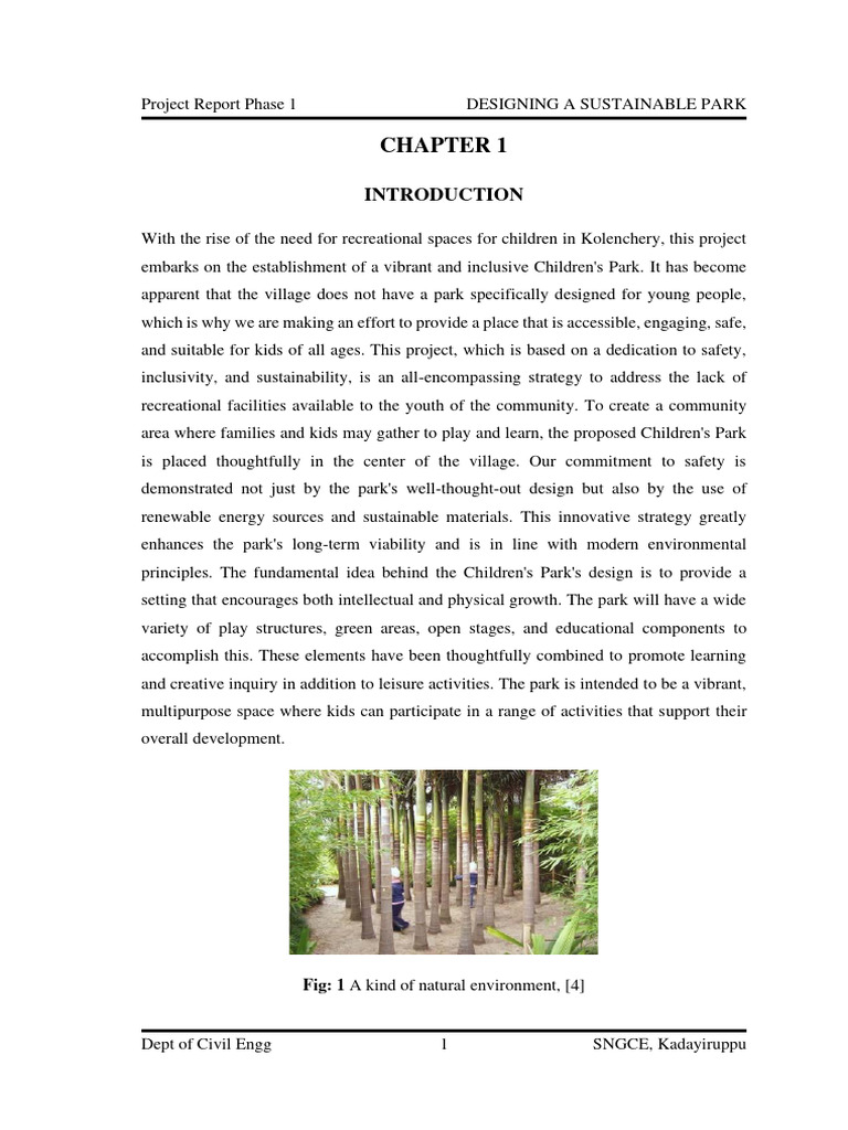 Design of Sustainable Park | PDF | Sustainability | Renewable Energy