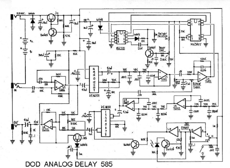 Dod 585 Analog Delay FX Pedal Schematic | PDF