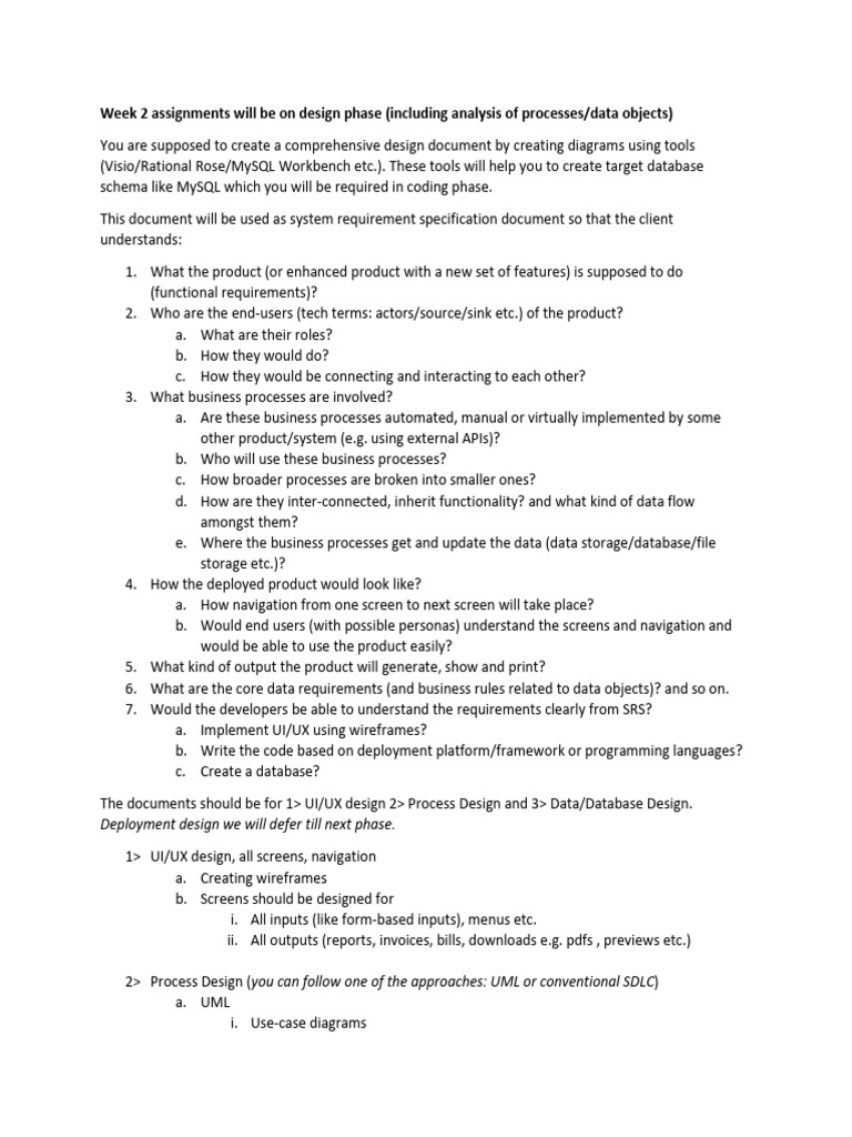 Week 2 Presentation Plan | PDF | Databases | Software Development