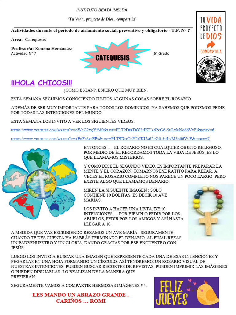 CATEQUESIS 8 OCTUBRE | PDF | Rosario