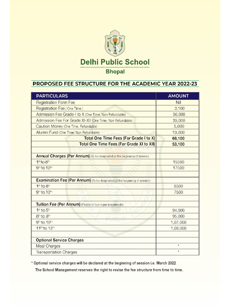 Fee Structure | PDF