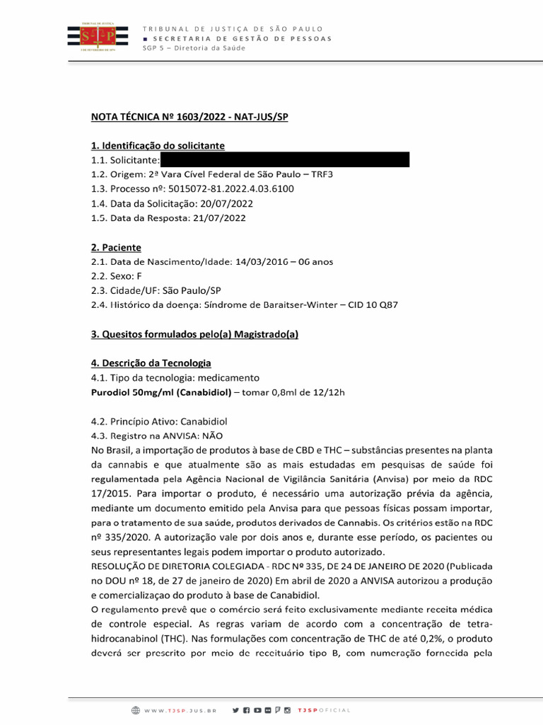 NT Sindrome de Baraitser Winter Canabidiol 21-07-22 | PDF