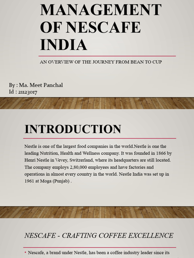 Nescafe | PDF | Supply Chain | Nestlé