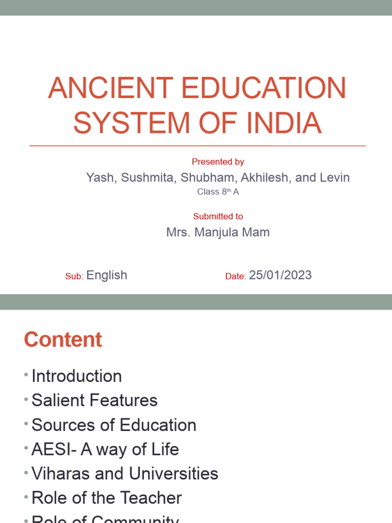 Ancient Education System of India | PDF