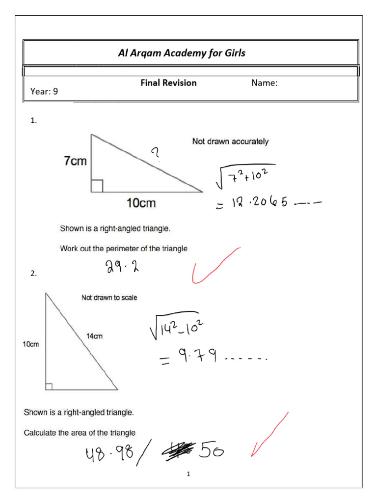 Year 9 Math Revision Guide | PDF | Teaching Methods & Materials