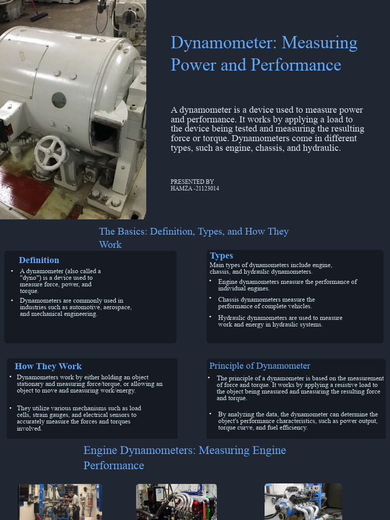 Dynamometer Measuring Power and Performance Hamza | PDF