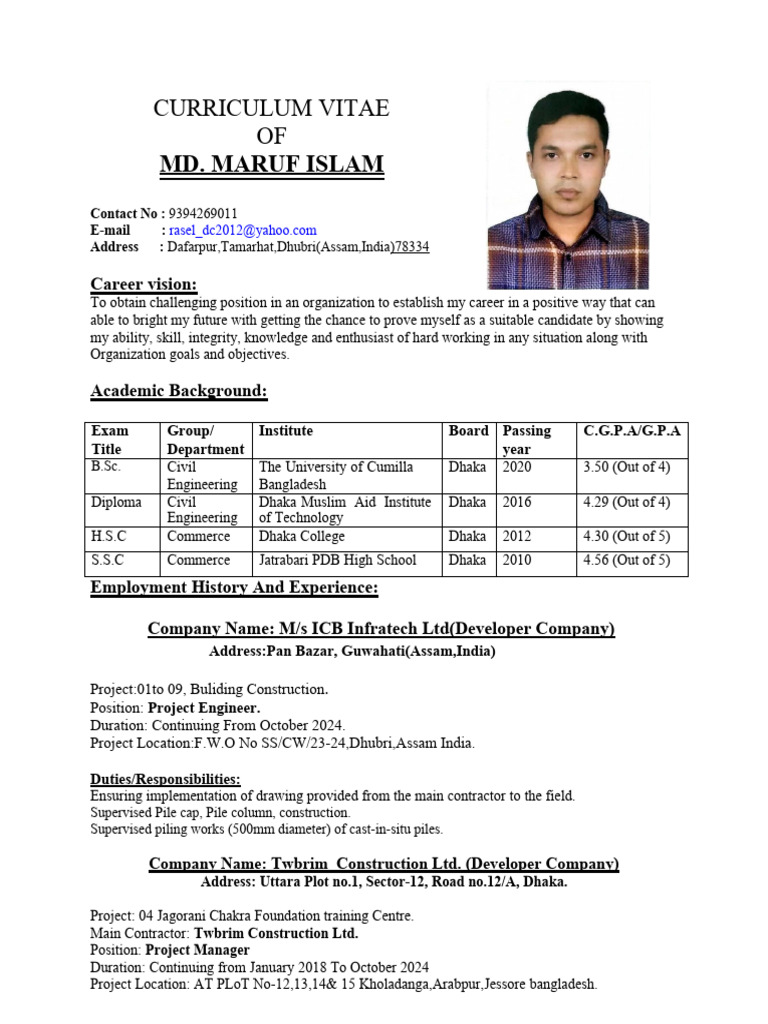 Maruf CV | PDF