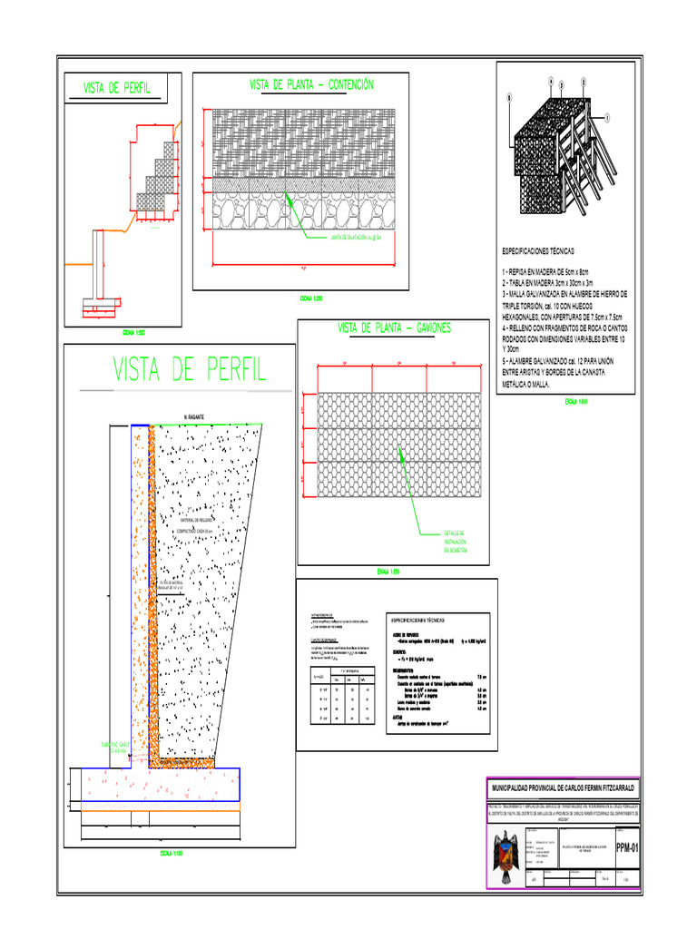 Plano de Estabilización de Taludes - Escalado-01+700km | PDF