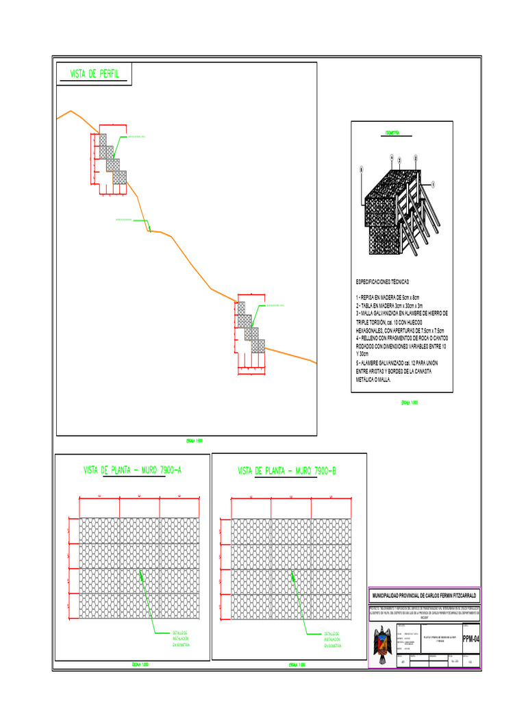 Plano de Estabilización de Taludes - Escalado-7+900km | PDF