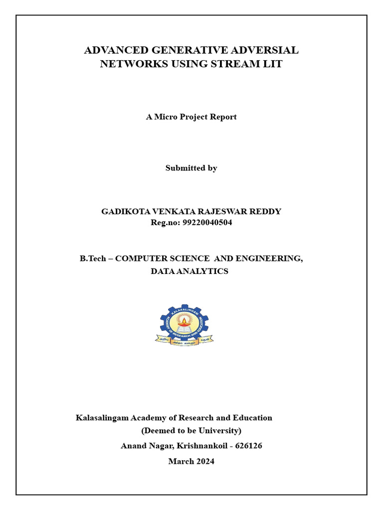 Gans | PDF | Web Application | Artificial Intelligence