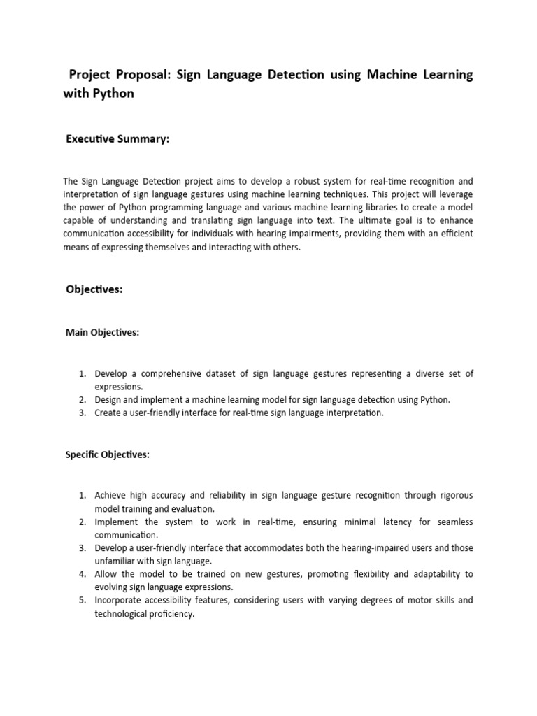 AI Project Proposal | PDF | Machine Learning | Usability