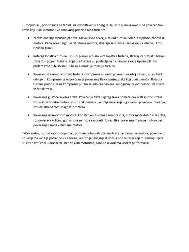 Turbina Princip Rada | PDF
