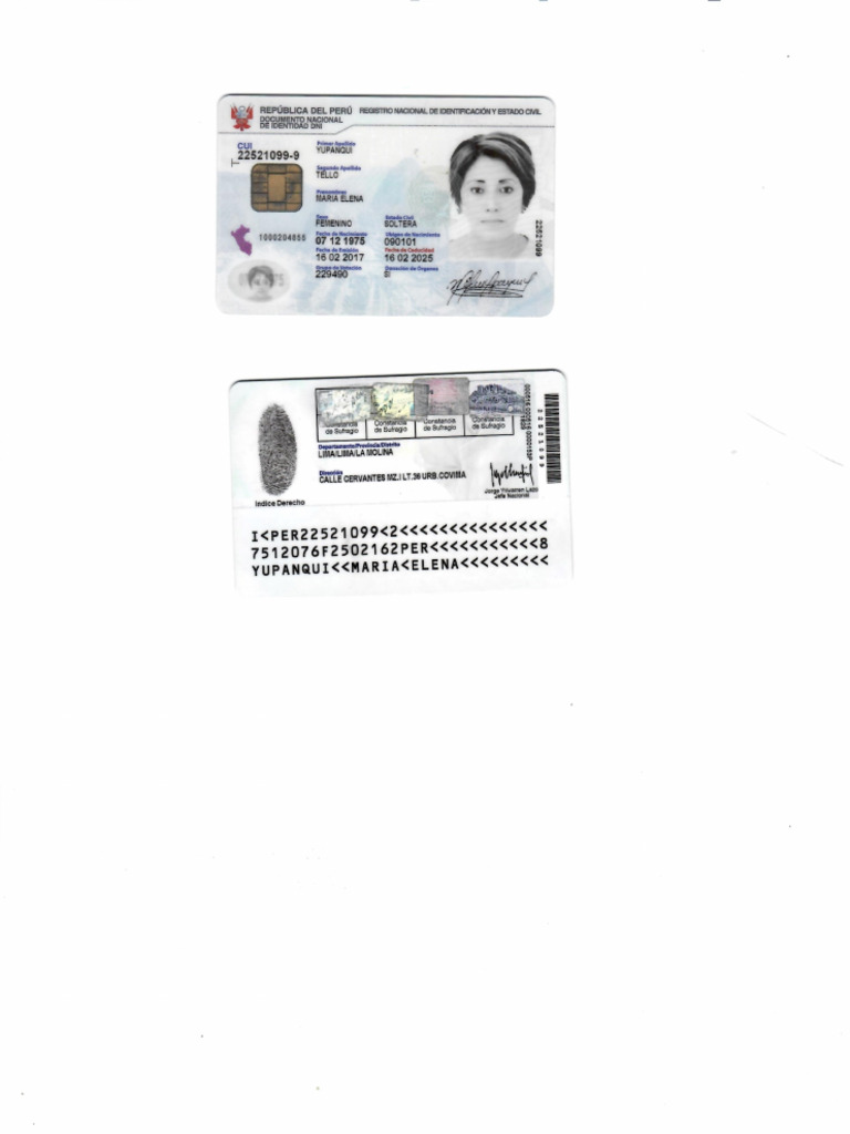 DNI Maria Yupanqui | PDF