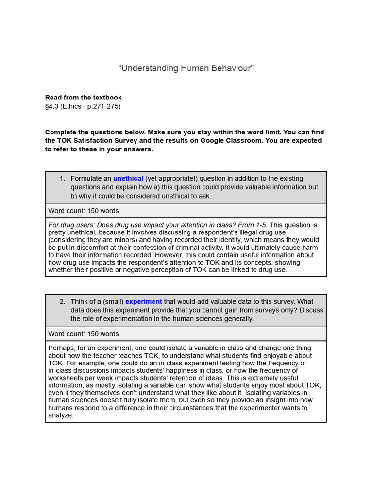 Victor Duarte Amorim - IH Copy - Understanding Human Behaviour | PDF