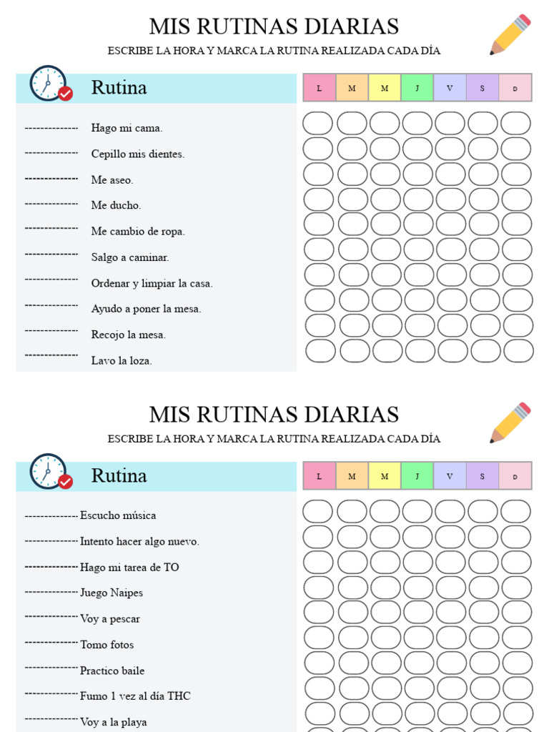 Mis Rutinas Diarias y Habilidades | PDF | Artes del Lenguaje y ...