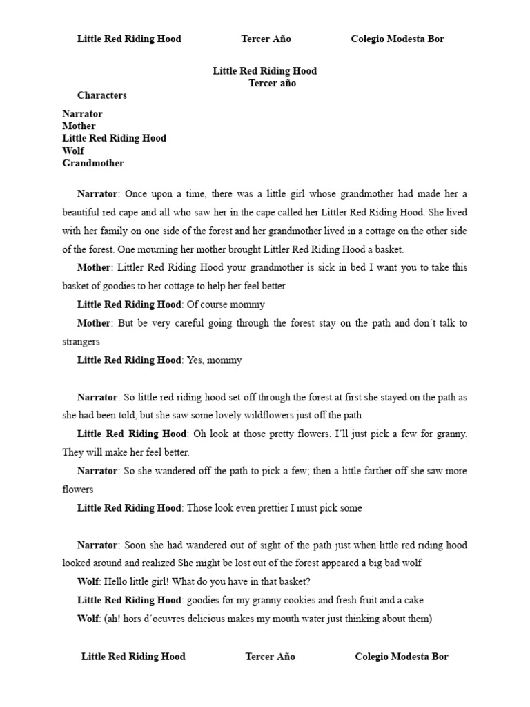 Little Red Riding Hood | Download Free PDF | Little Red Riding Hood
