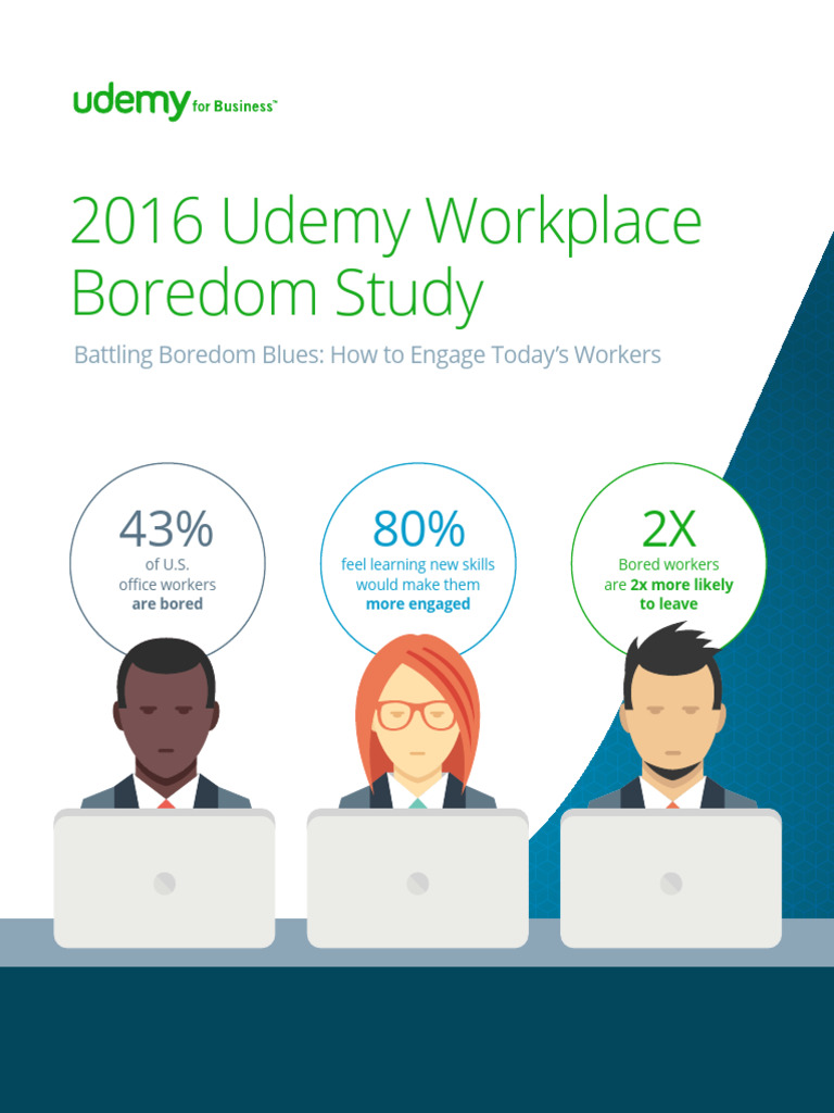 2016 Udemy Workplace Boredom Study | PDF | Employee Retention | Employment