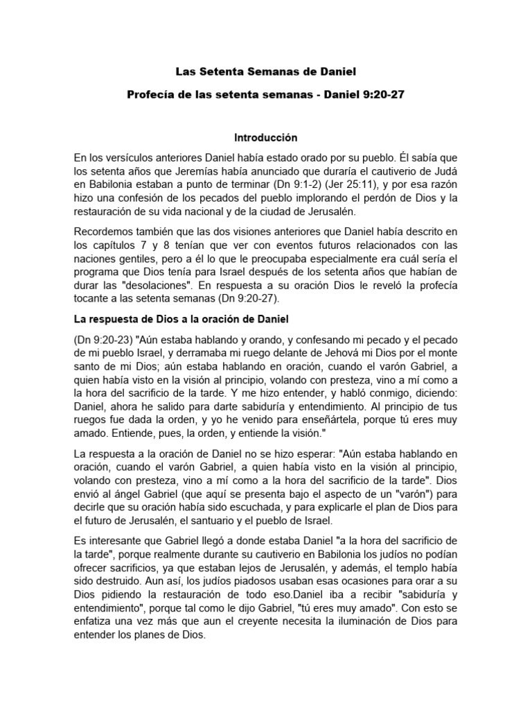 Las Setenta Semanas de Daniel | PDF