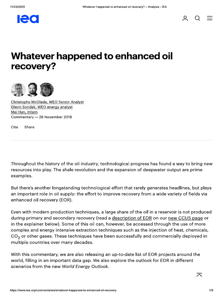 Enhanced Oil Recovery | PDF