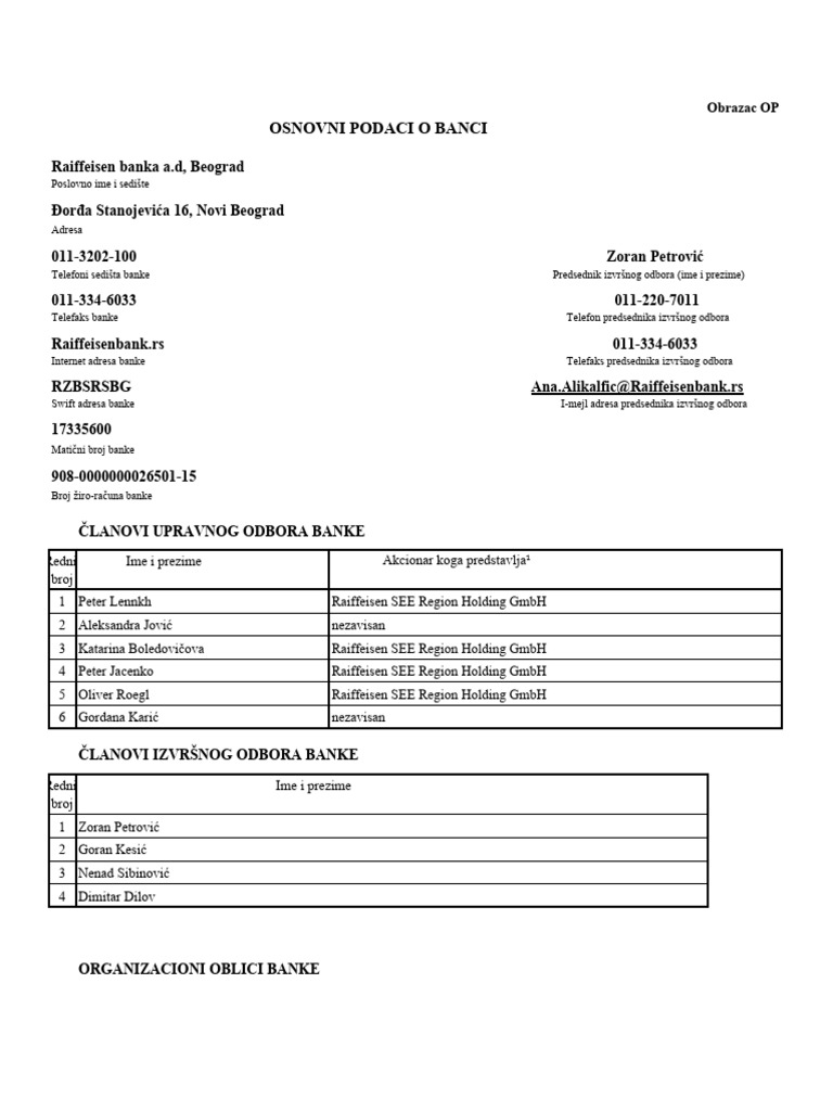 Obrazac OP Za MART 2023 | PDF
