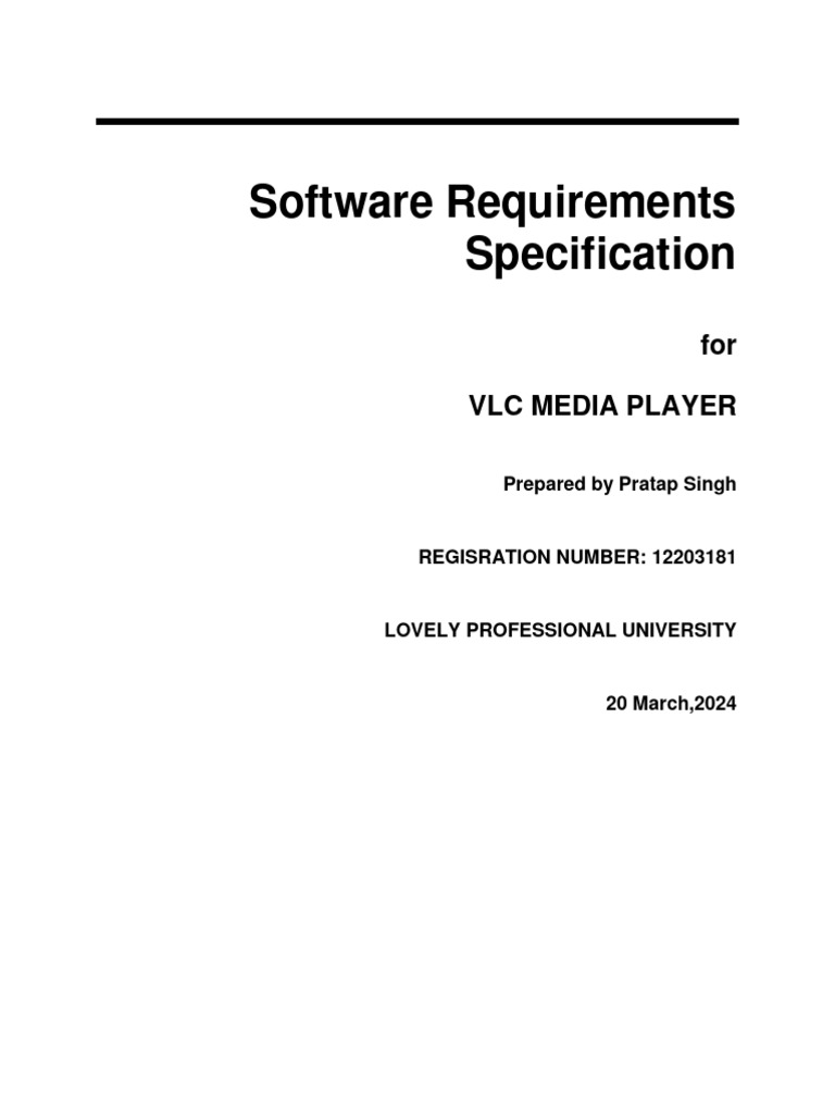 VLC SRS | PDF | Streaming Media | Graphical User Interfaces