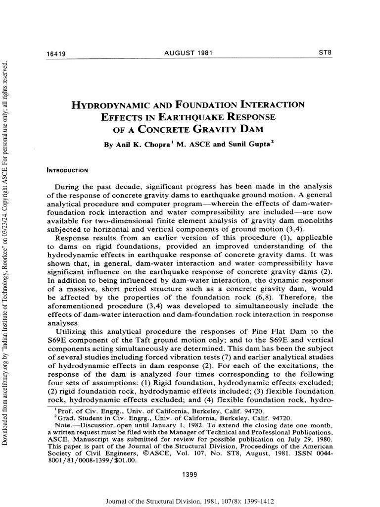 Hydrodynamic and Foundation Interaction Effects in Earthquake Response ...
