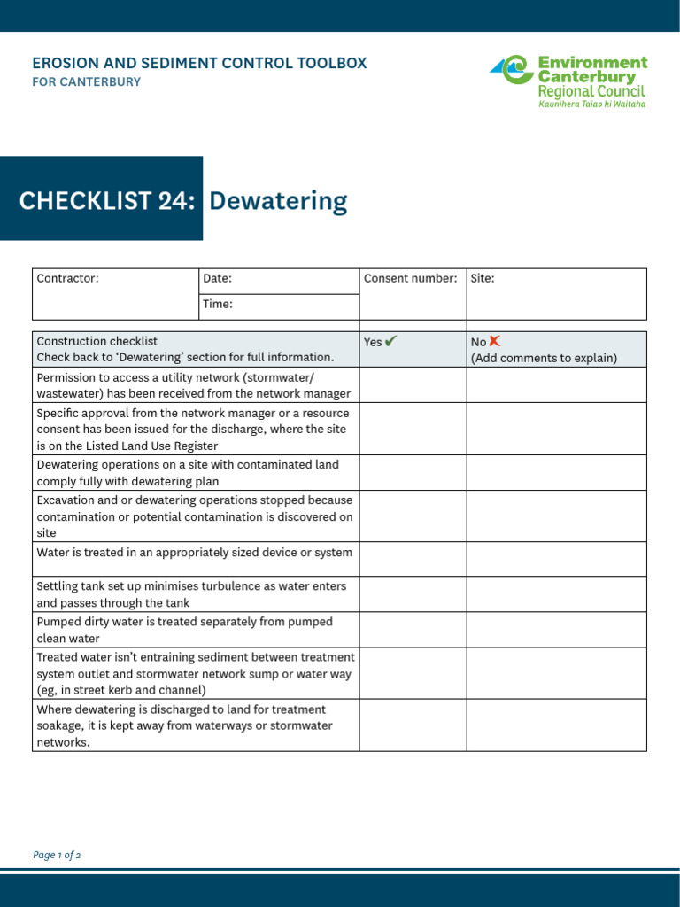 Esc Checklist 24 | PDF