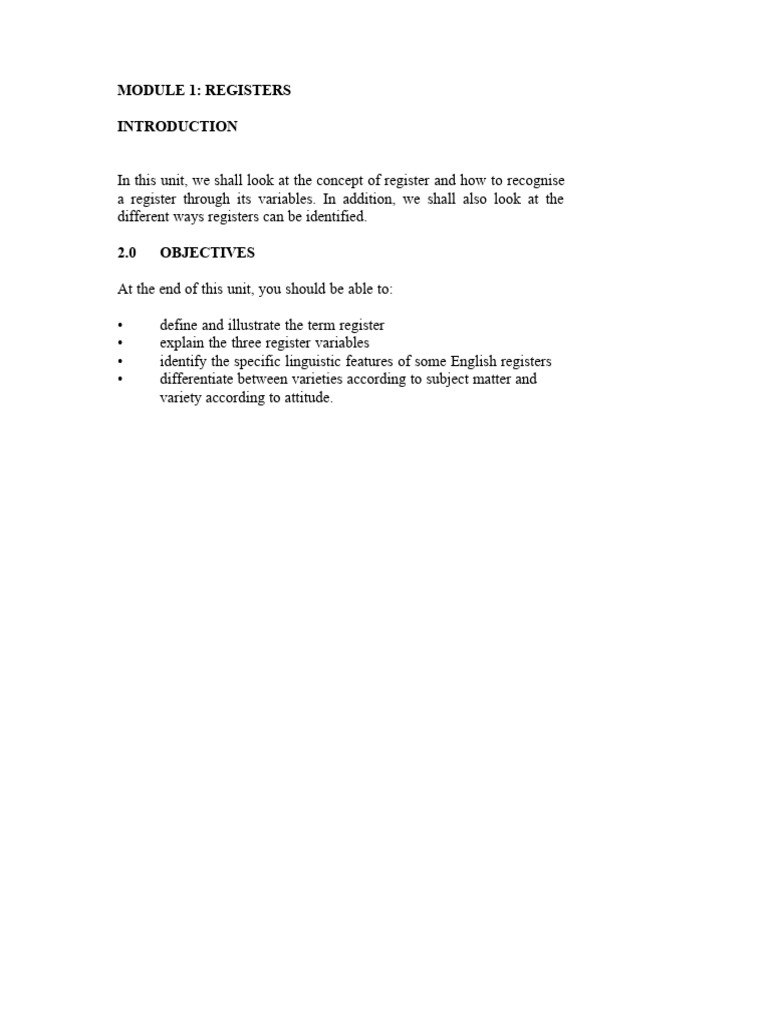 Notes On Registers | PDF