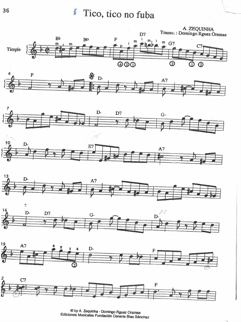 Partitura - Tico, Tico No Fuba | PDF