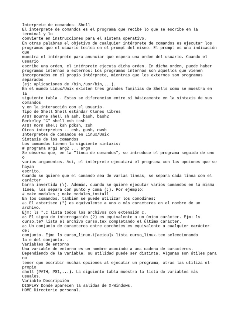 2_shell | PDF | Interfaz de línea de comando | Familias de sistemas ...