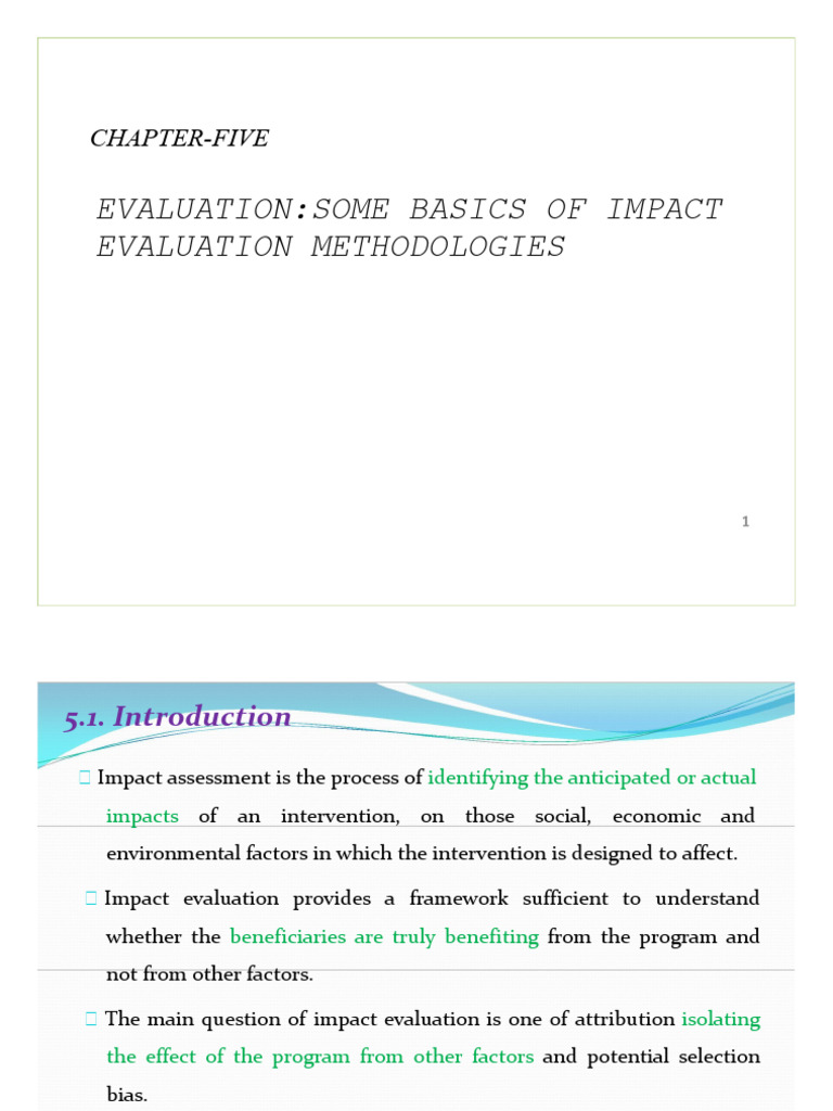 Impact Evaluation Methodologies | PDF | Evaluation | Methodology