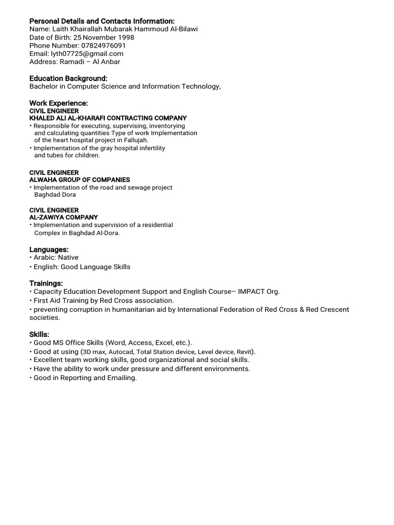 My CV Lyth | PDF