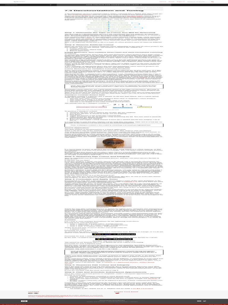 Hair Decolorization Guide | PDF | Hair | Bleach