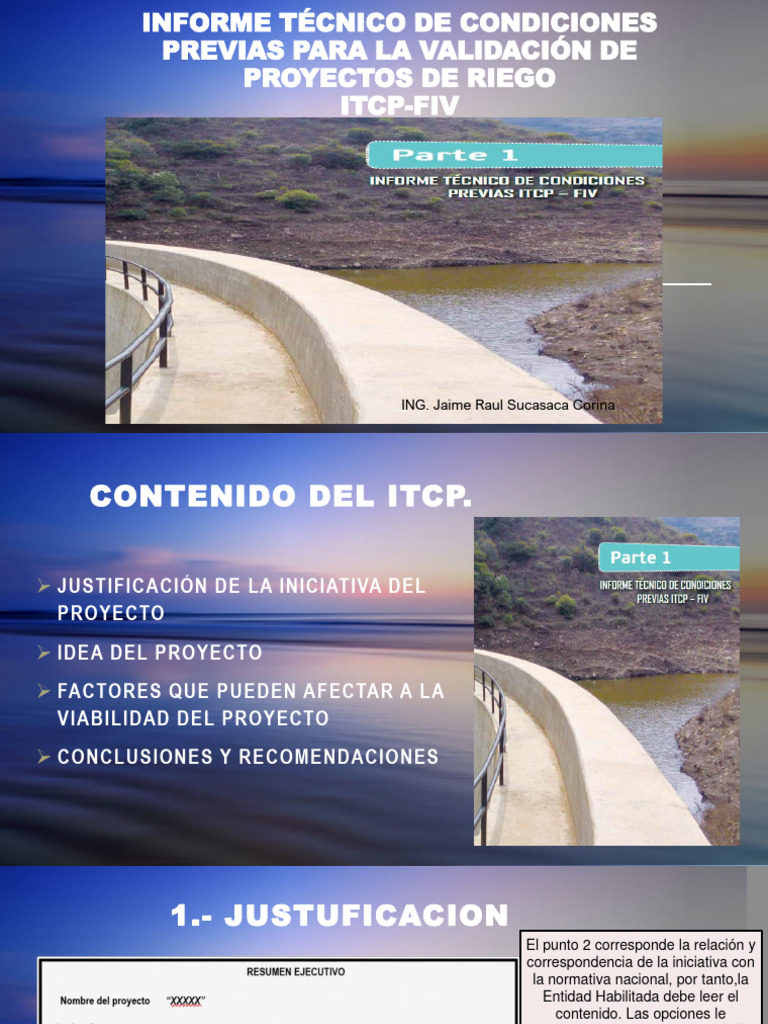 Informe Técnico de Condiciones Previas para La Validación | PDF | Riego ...