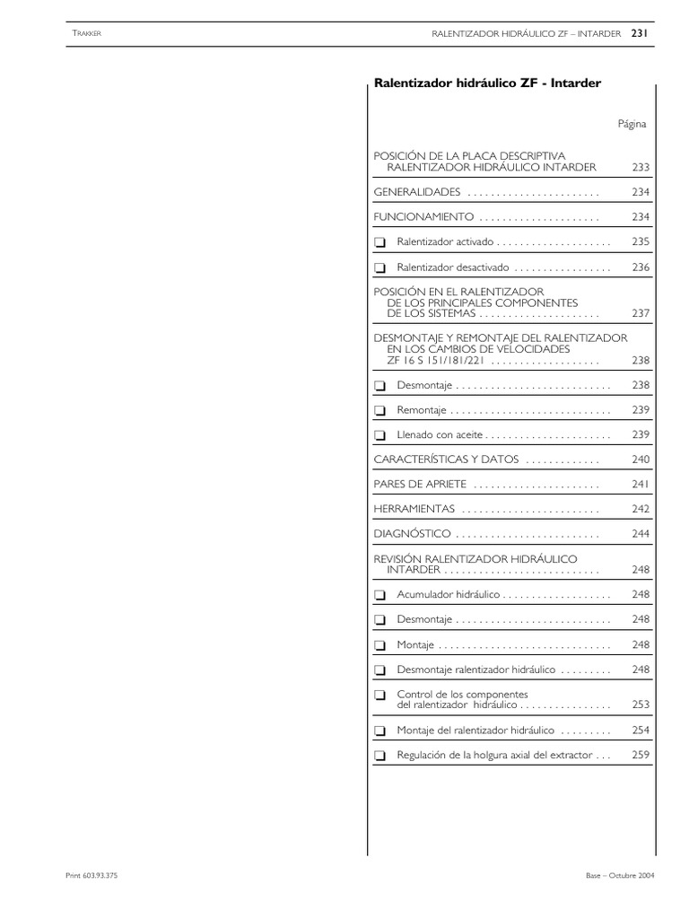 Funcionamiento del Intarder ZF | PDF | Electrónica | Agua