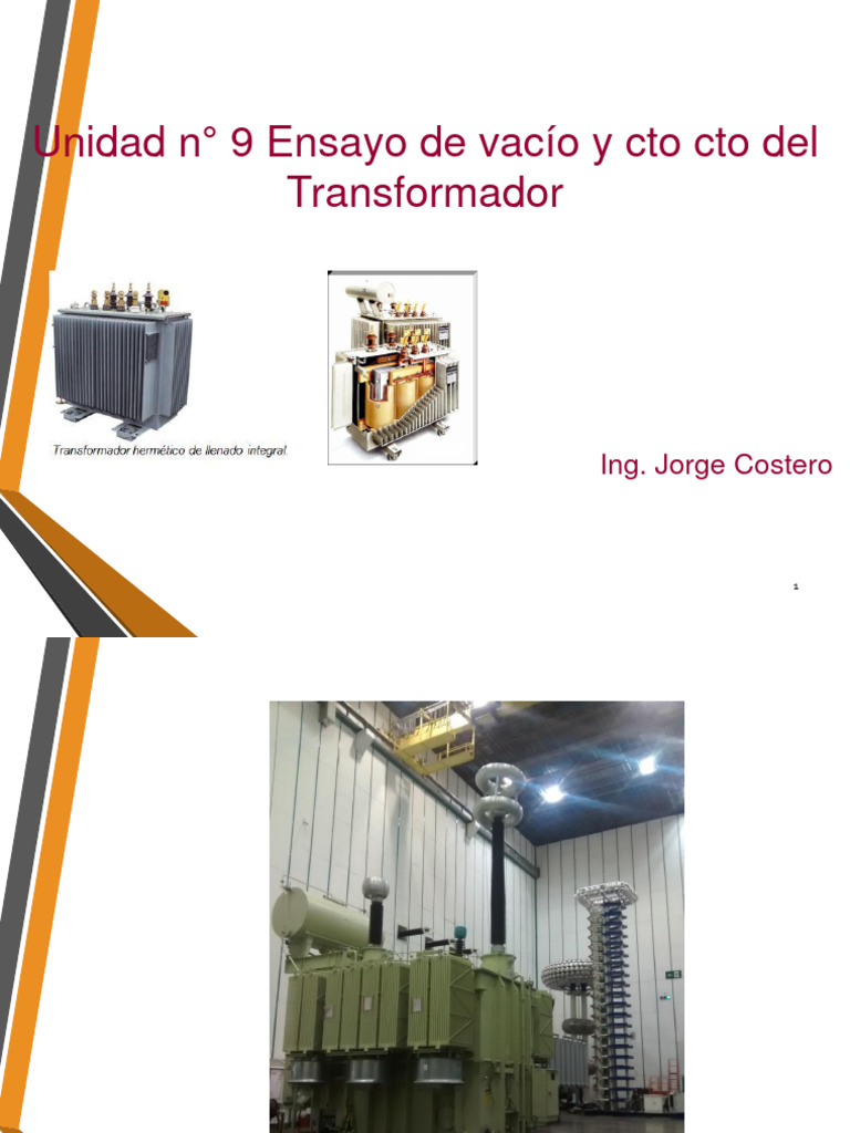 Ensayo de Vacio y de Cto Cto Costero | PDF | Transformador | Inductor