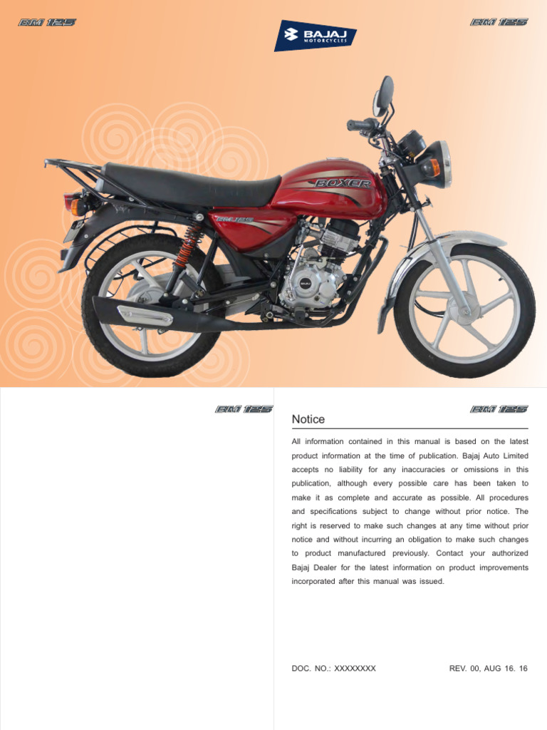 Bajaj BM 125 | PDF | Clutch | Axle
