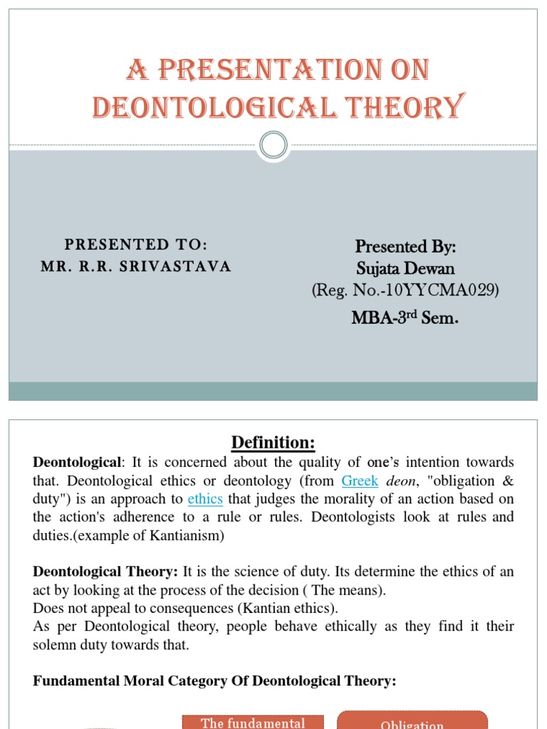 Overview of Deontological Ethics | PDF | Morality | Stereotypes