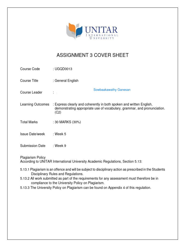 English Assignment Guide | PDF | Career & Growth | Language Arts ...