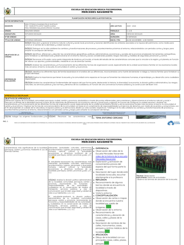 Estudios Sociales | PDF | Aprendizaje | Evaluación