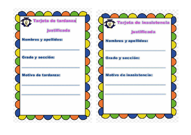 Formato para Justificar Tardanzas y Faltas | PDF