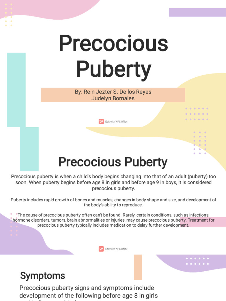 Precocious Puberty 1 Pdf Puberty Glands