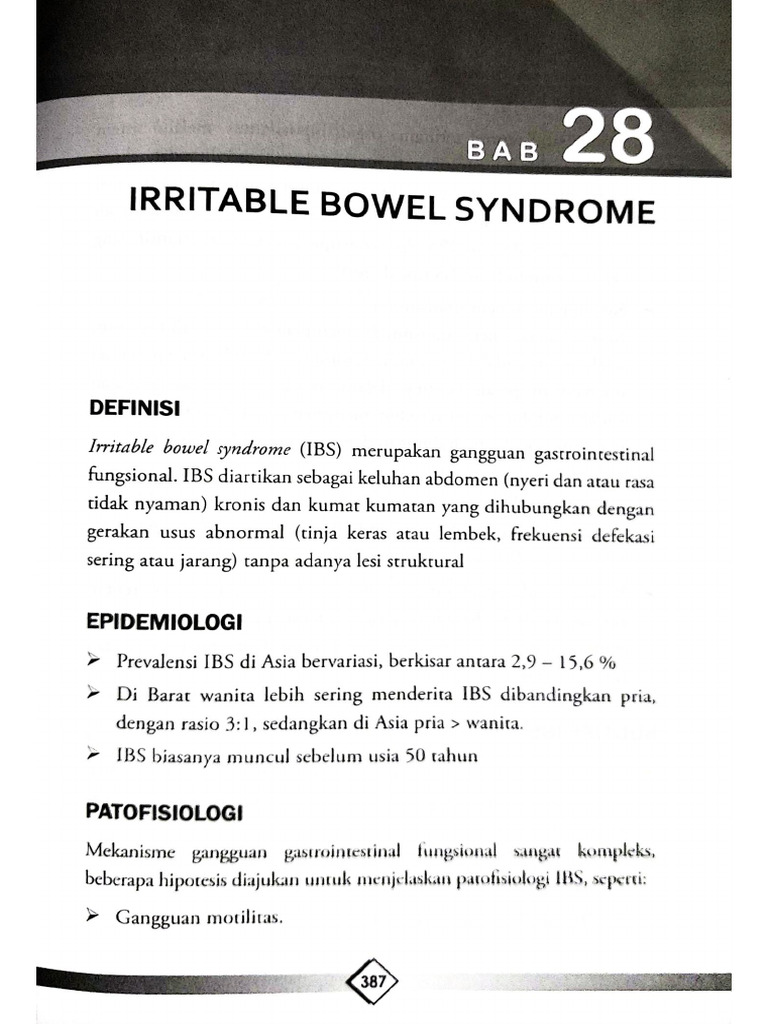 Bab 28 Irritable Bowel Syndrome | PDF