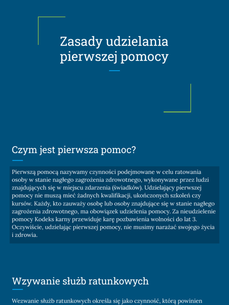 Pierwsza Pomoc | PDF