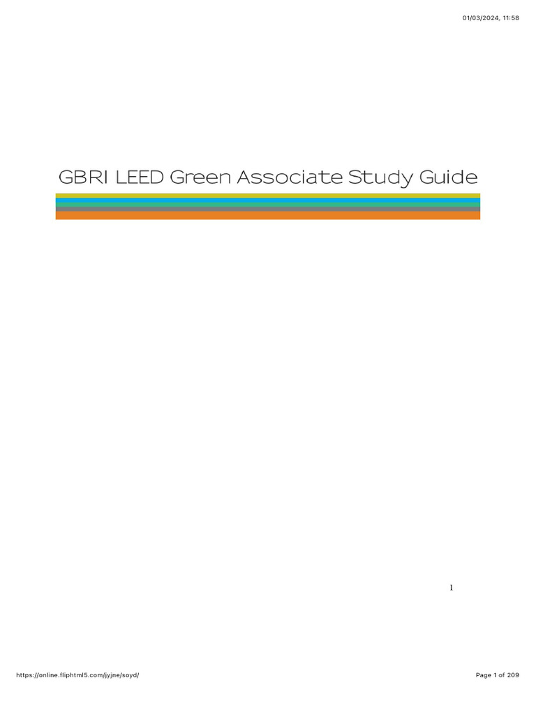 LEED v4 Green Associate Study Guide (GBRI Online) | PDF