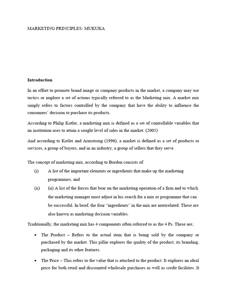 MARKETING PRINCIPLES | PDF | Marketing | Market (Economics)