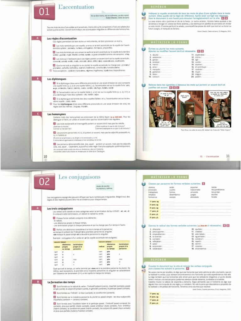 Grammaire-Fiches 1 à 15 | PDF