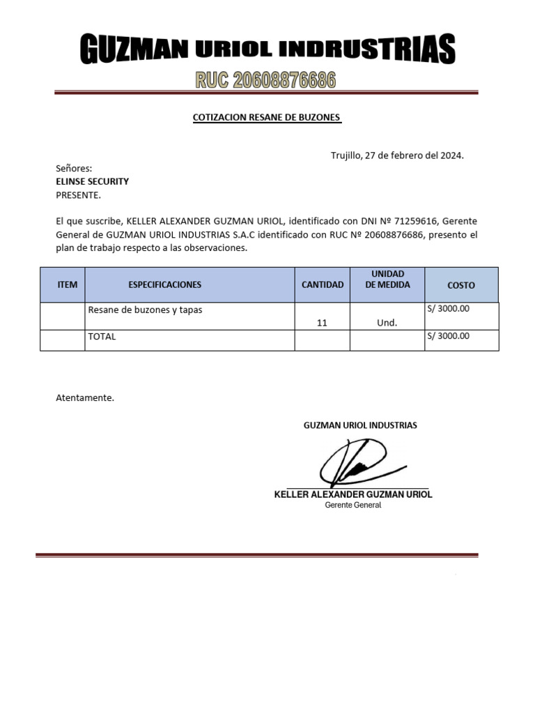 Resane Buzones y Tapas | PDF